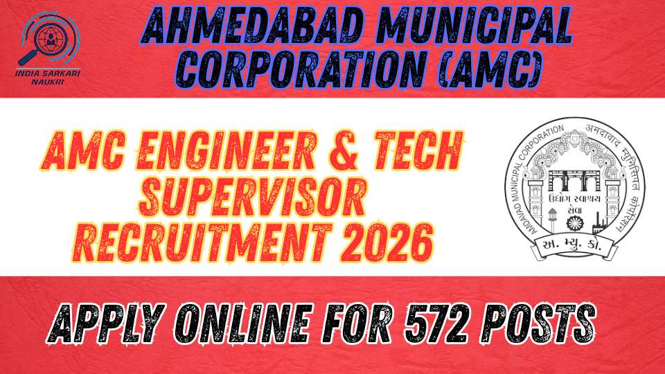 AMC Engineer & Tech Supervisor Recruitment 2026 Apply for {572 Posts}