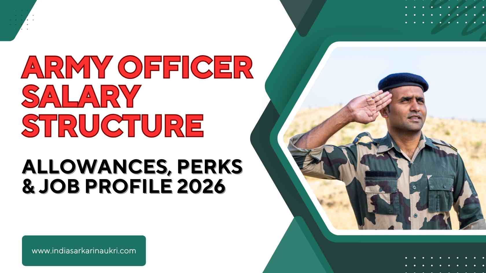 Army Officer Salary Structure, Allowances, Perks & Job Profile 2026