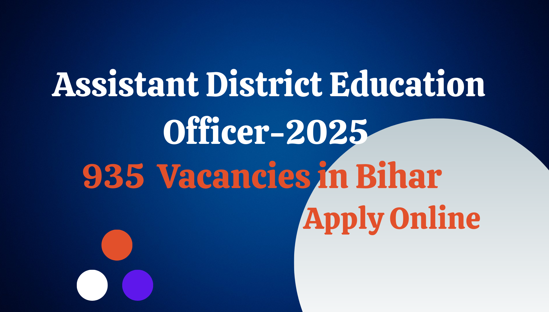 Assistant District Education Officer Recruitment 2025 | 935 Vacancies ...