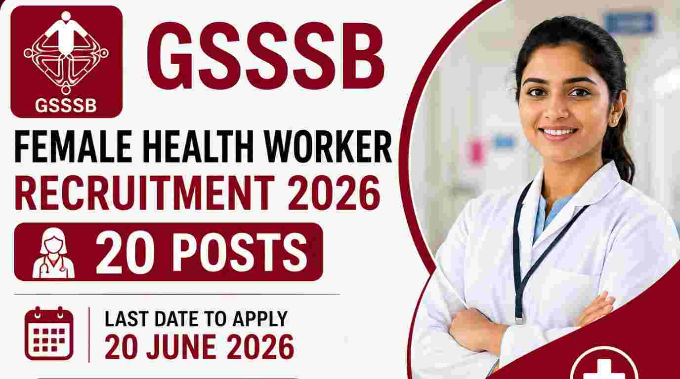 GSSSB Female Health Worker Recruitment 2026 Notification Out for 25 Posts