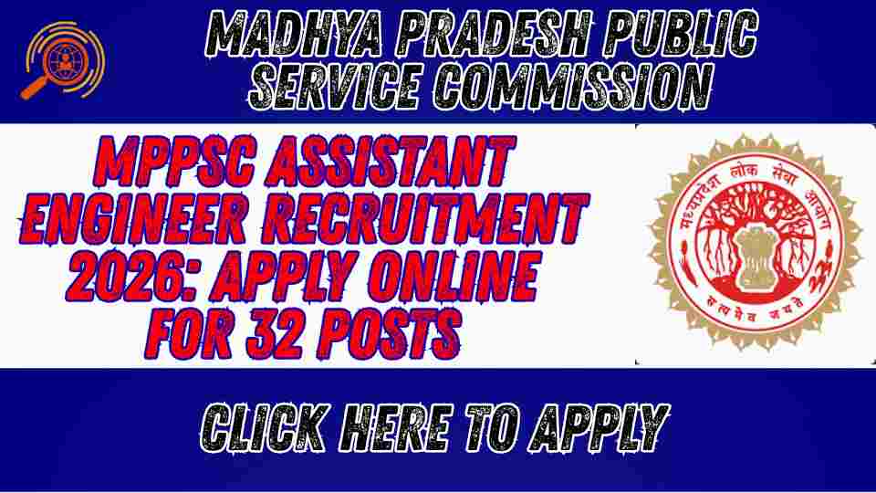 Madhya Pradesh MPPSC Assistant Engineer Recruitment 2026: Apply for {32 ...