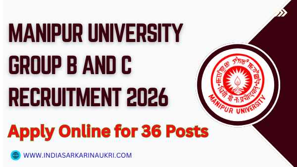 Manipur University Group B And C Recruitment 2026: Apply for {36 Posts}