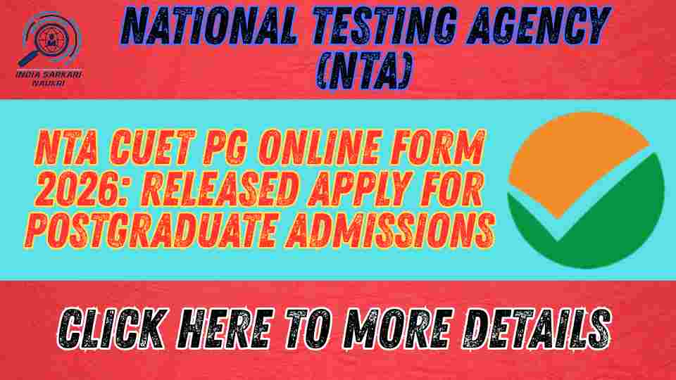 NTA CUET PG Online Form 2026 | Apply for Postgraduate Admission