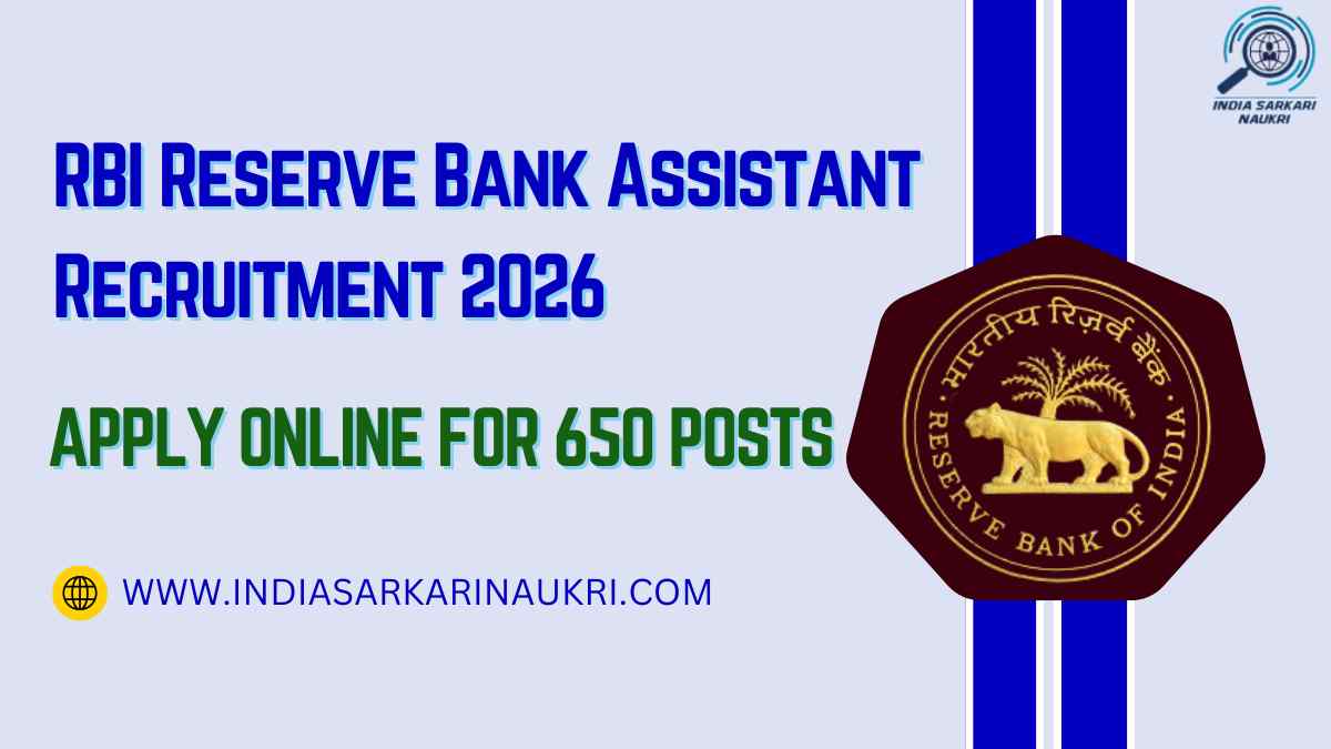 RBI Bank Assistant Recruitment 2026 Apply Online for {650 Posts}